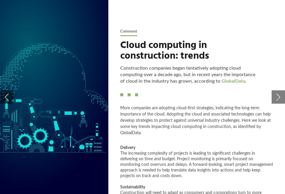 Cloud computing in construction: trends - Design & Build Review | Issue ...