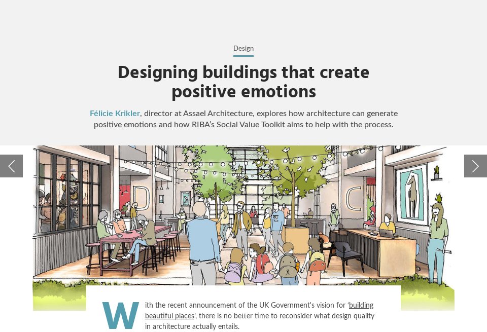 Designing buildings that create positive emotions - Design & Build ...