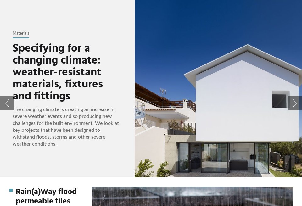 Weather-resistant materials, fixtures and fit - Design & Build Review ...