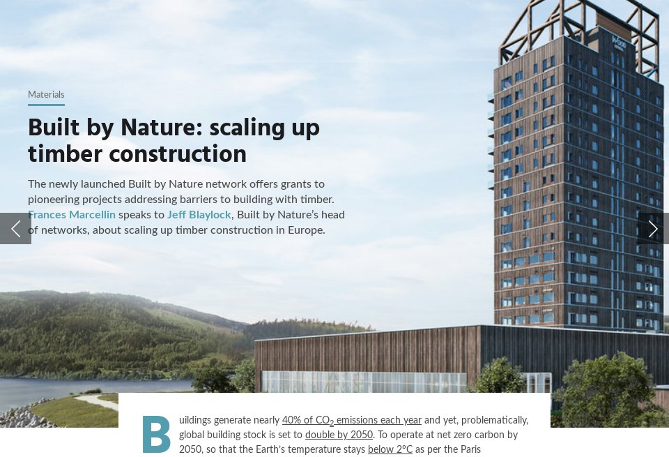 Built by Nature: scaling up timber construction - Design & Build Review ...