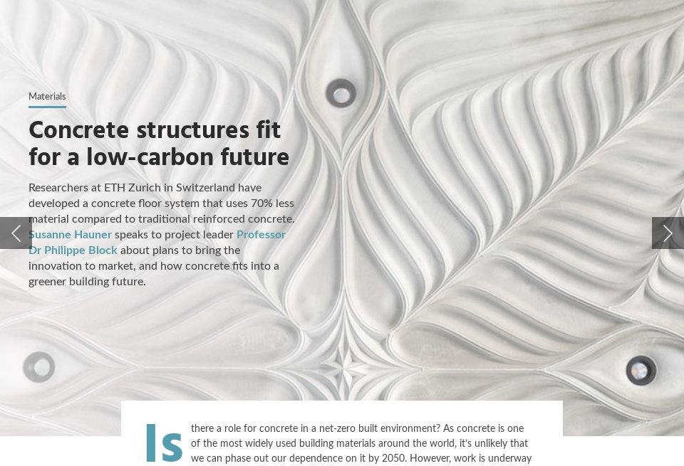 Concrete structures fit for a low-carbon future - Design & Build Review ...