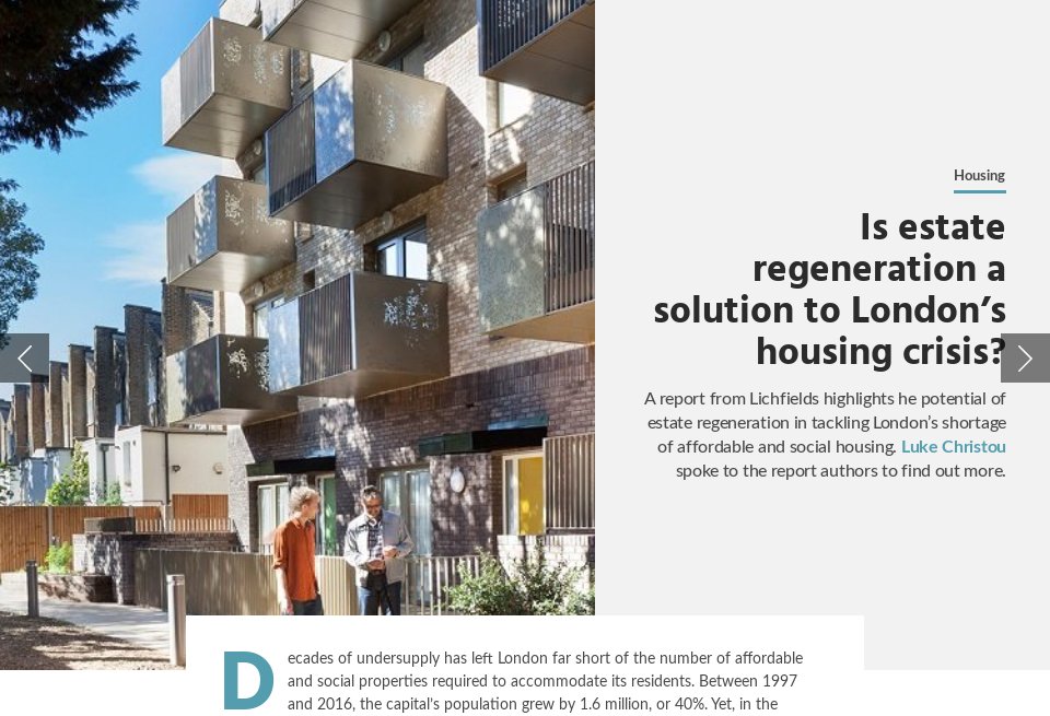 Is estate regeneration a solution to London’s housing crisis? - Design ...