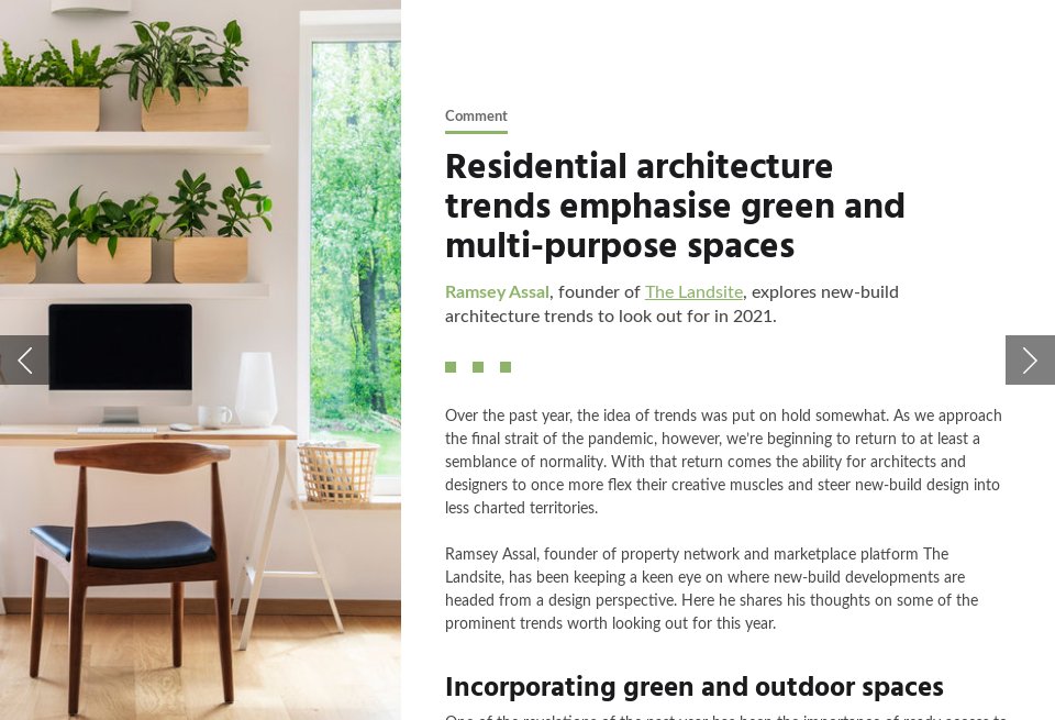 Residential architecture trends emphasise green and multi-purpose ...