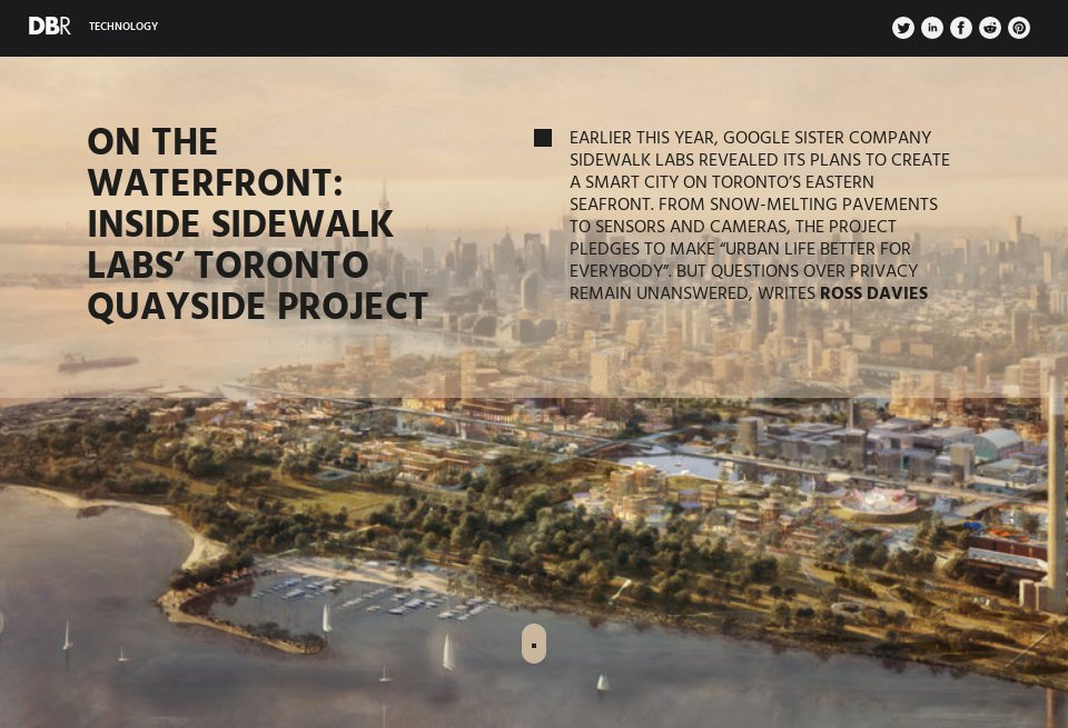 On the Waterfront: Inside Sidewalk Labs’ Toronto Quayside Project ...